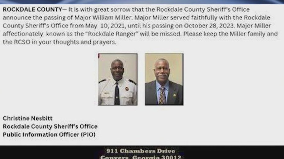 Rockdale County sheriff's major passes away | FOX 5 Atlanta