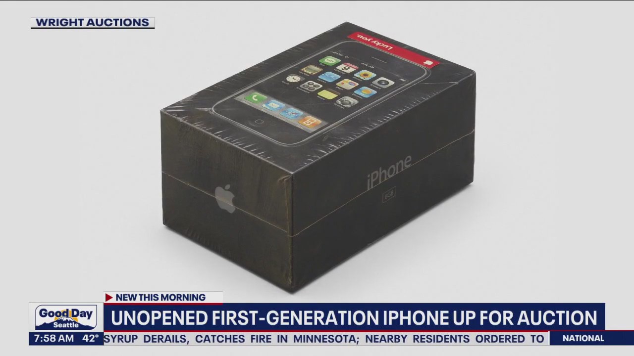 Unopened first-generation iPhone up for auction | FOX 13 Seattle