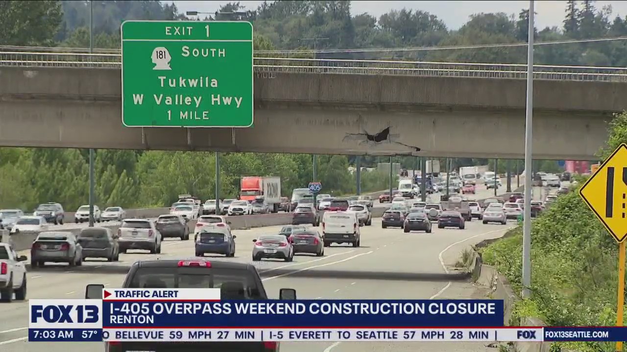 I-405 overpass weekend construction closure | FOX 13 Seattle