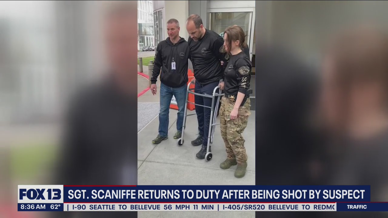 Sgt. Scaniffe returns to duty after being shot by a suspect | Flipboard